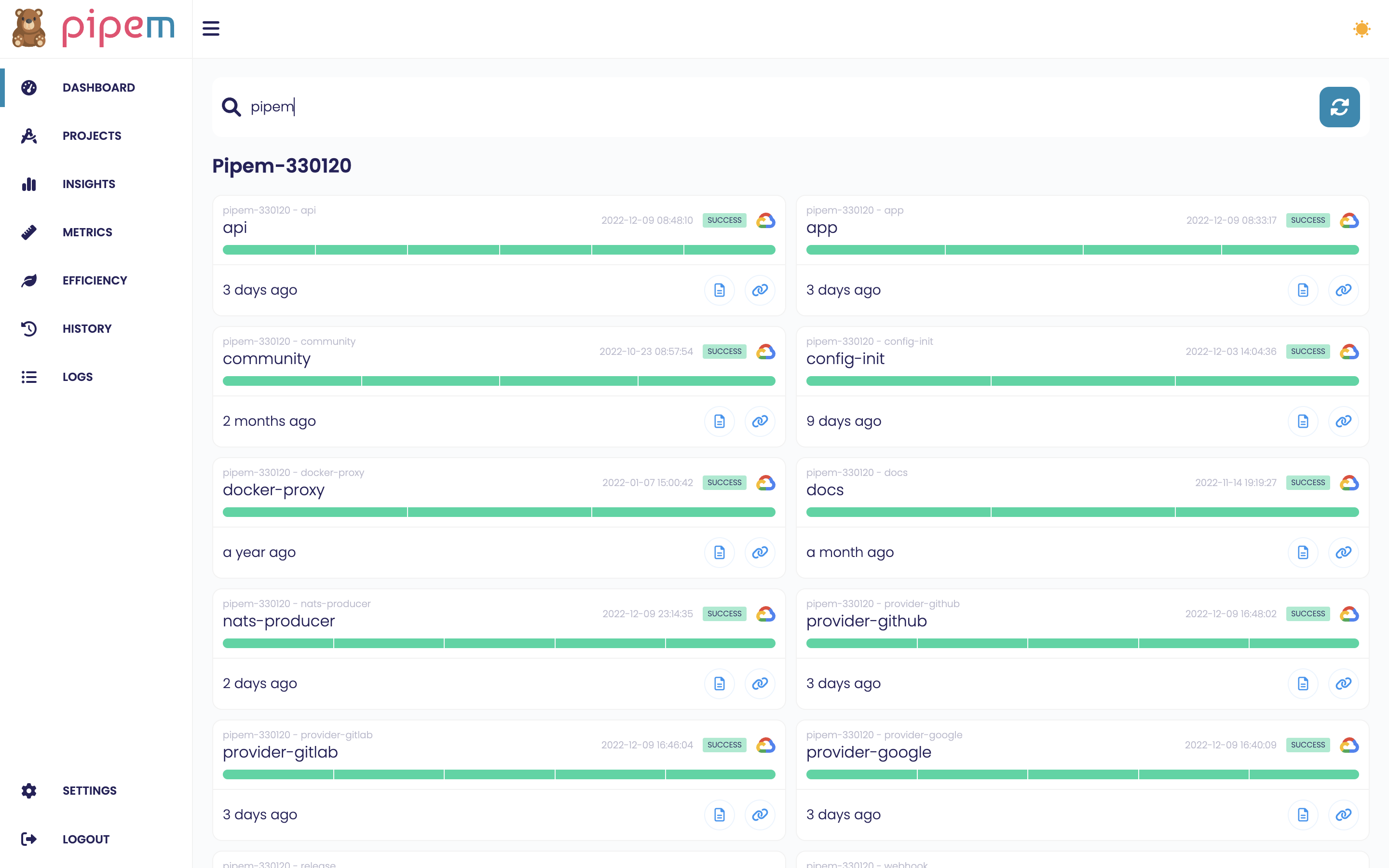Pipem.io - Pipeline Monitoring made easy