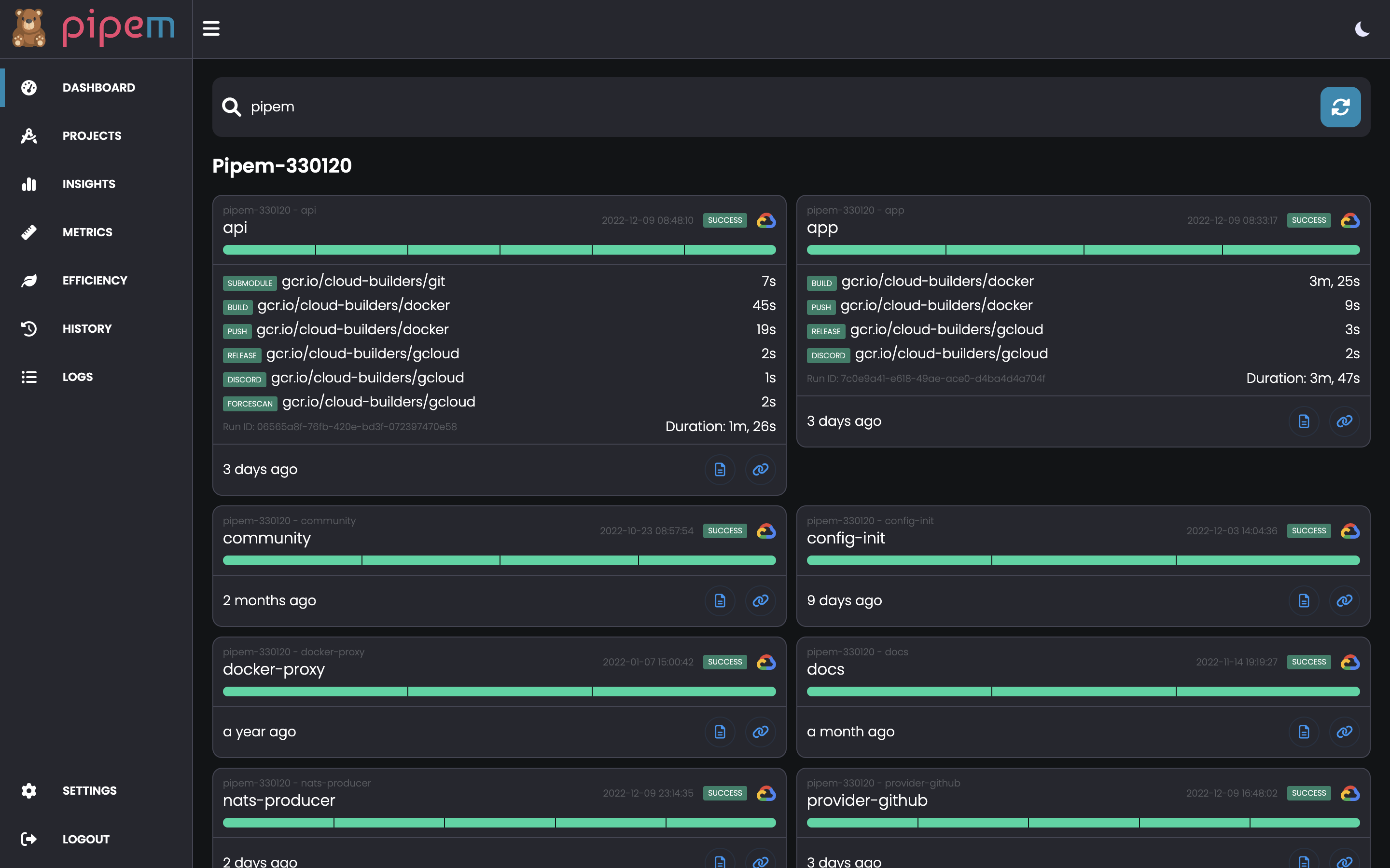 Pipem.io - Pipeline Monitoring made easy